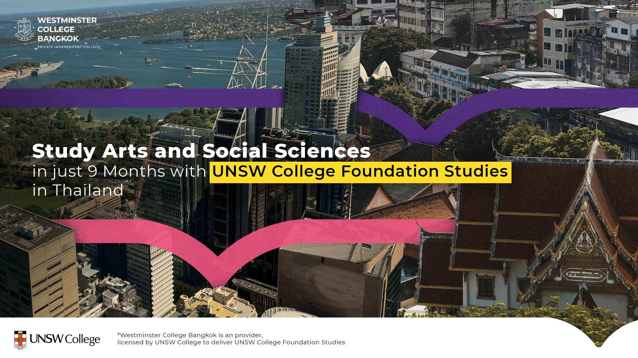 หลักสูตรศิลปศาสตร์และสังคมศาสตร์ ผ่านการเรียน UNSW Foundation